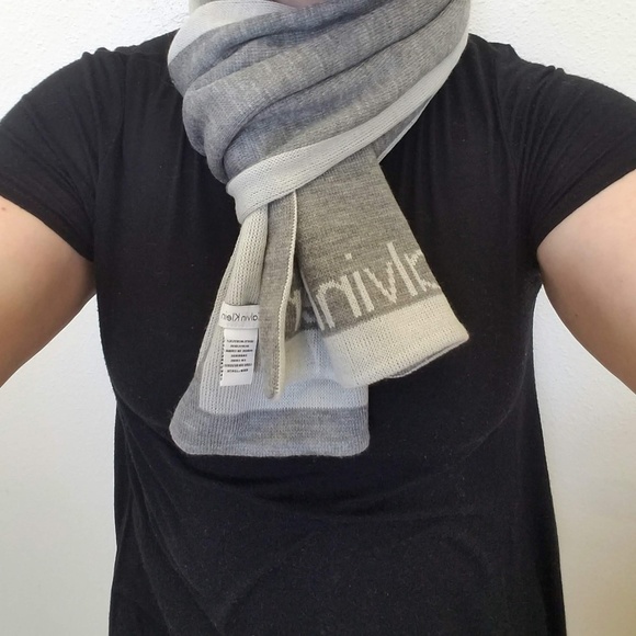 Calvin Klein | Accessories | Calvin Klein Grey Nwt Reversible Muffler ...